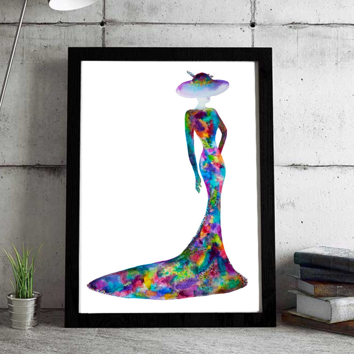 The Classy Lady Fine Art Print Watercolor Painting Gift | Etsy