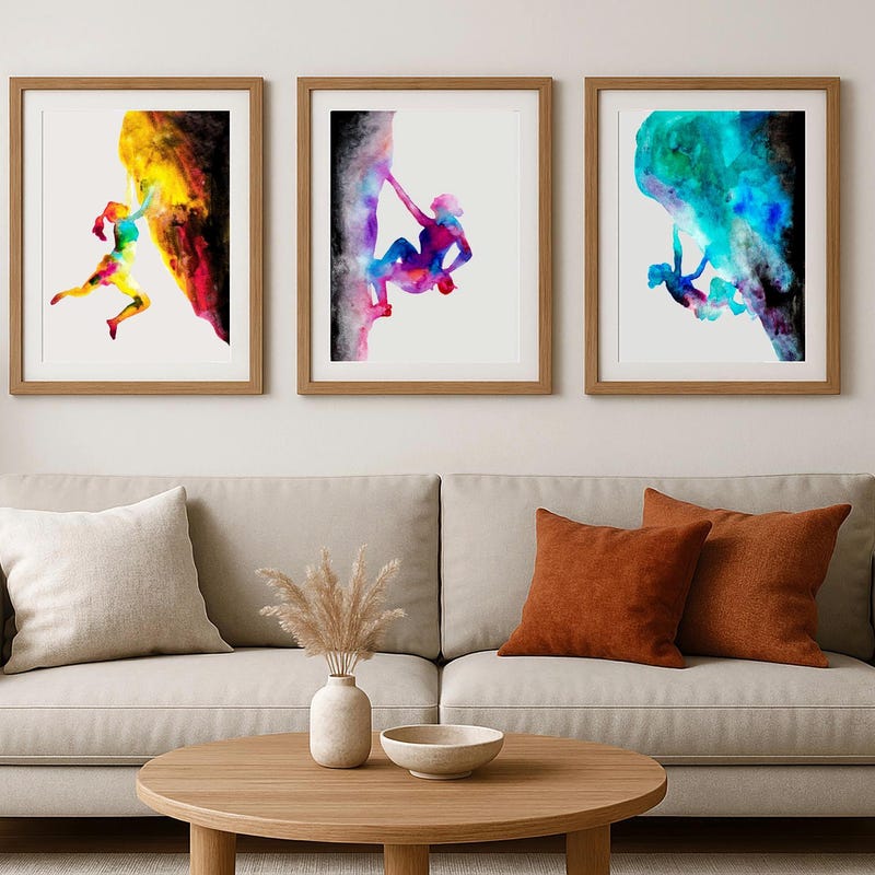 Rock Climbing Art - Etsy