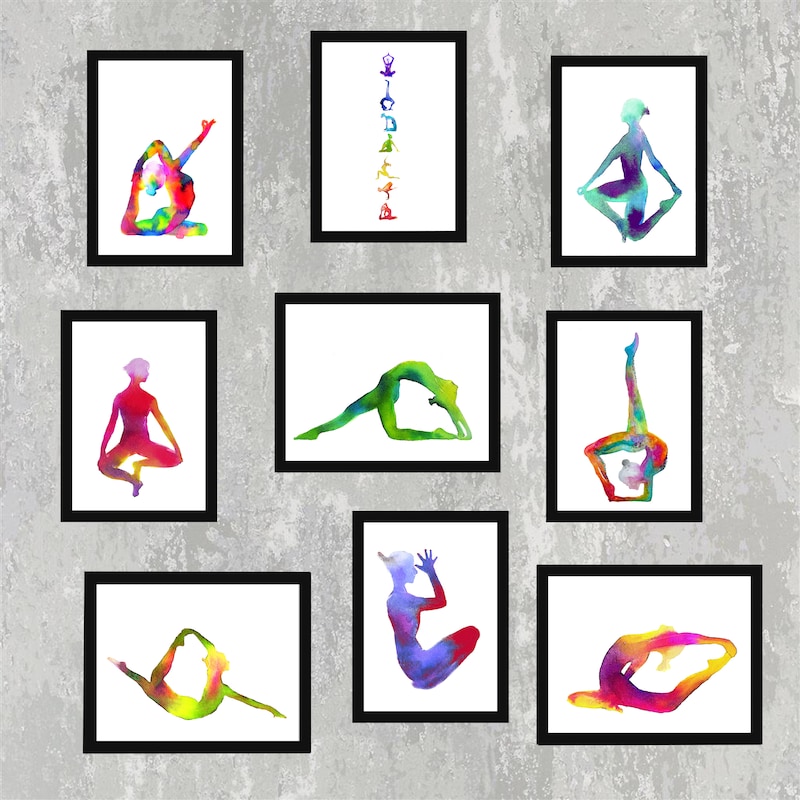 Yoga Pose Art - Etsy