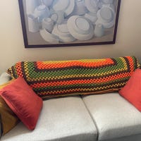 Crotched Afghan - Multi Colored - Etsy