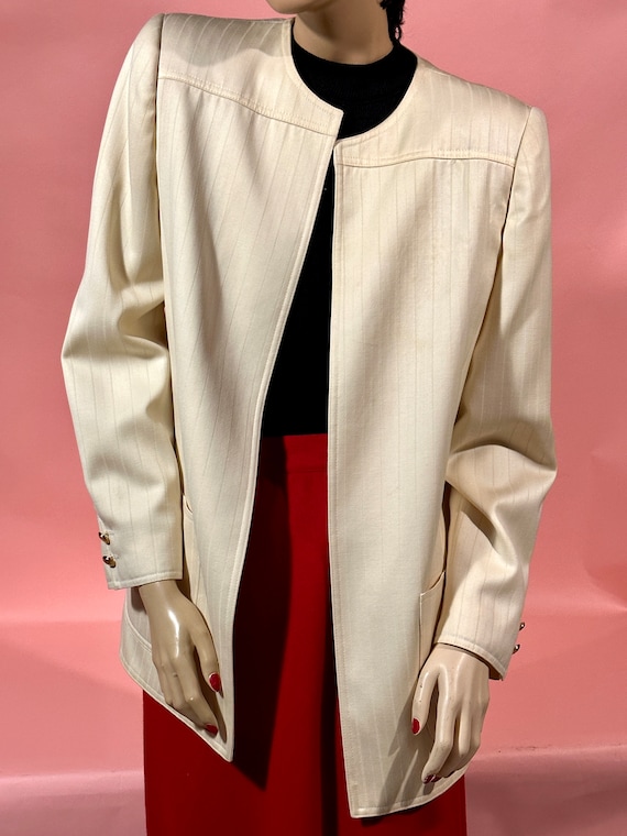 1980’s!!! Amazing Vintage VALENTINO MISS V Jacket Bl… - Gem