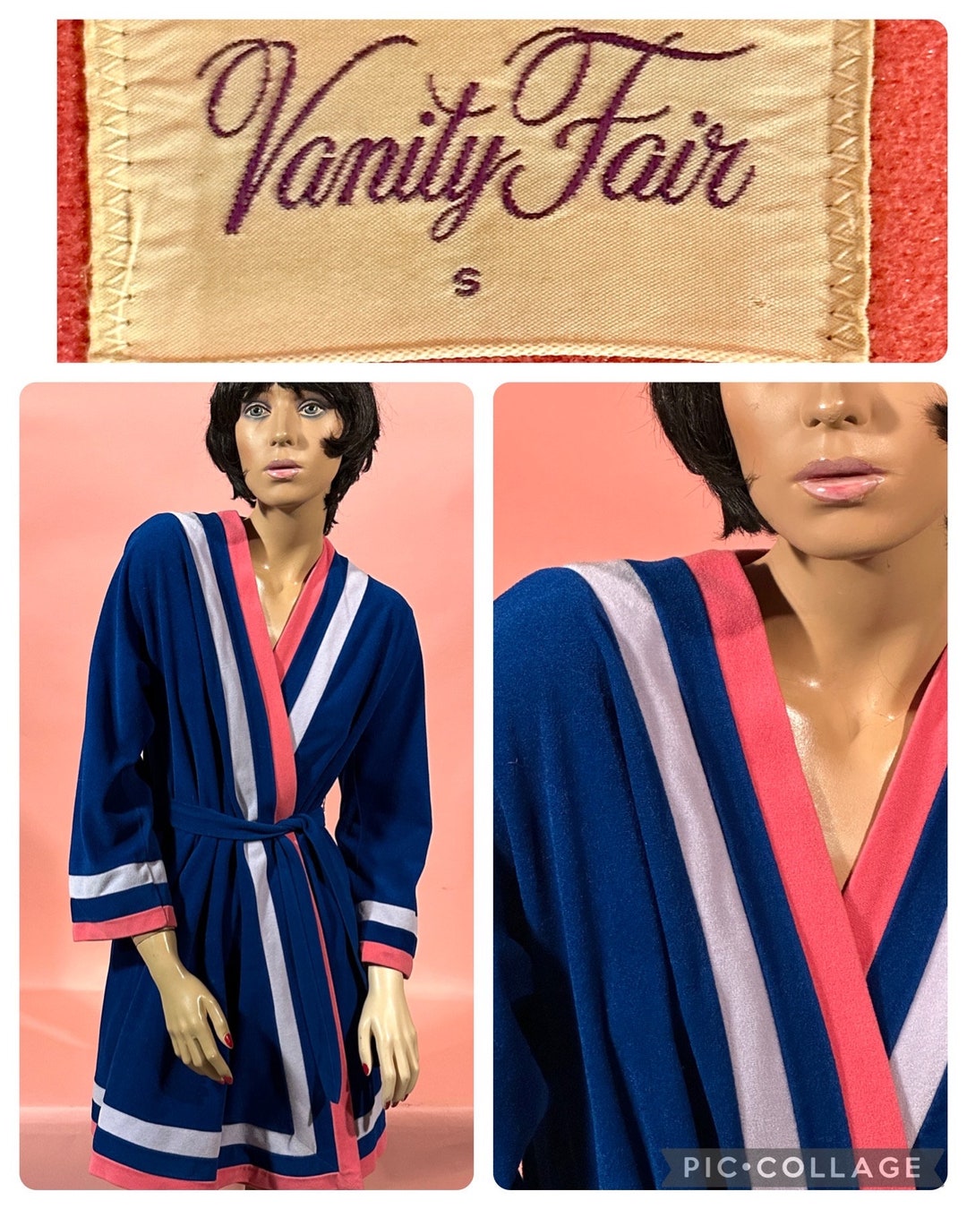 Vintage 1960s Vanity Fair Velour Robe Short Sassy and Sexy in - Etsy