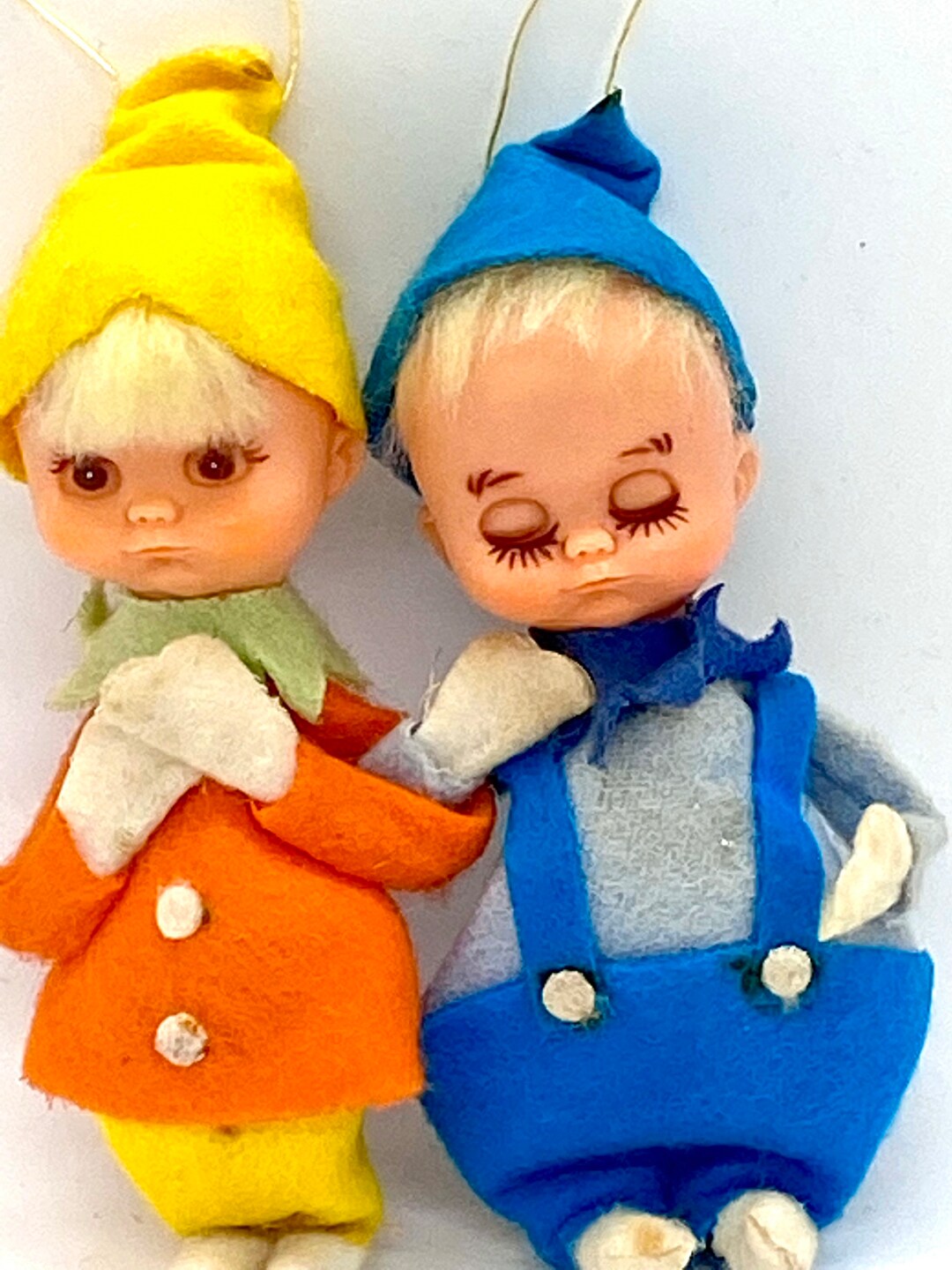 Rare Vintage 1960s Christmas Pouting Pixie Elf Boy/girl Pair With ...