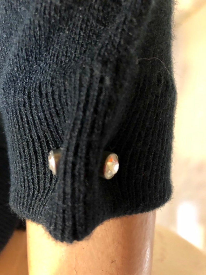Vintage 1950's Orlon-acrylic Black Cardigan Woman's | Etsy