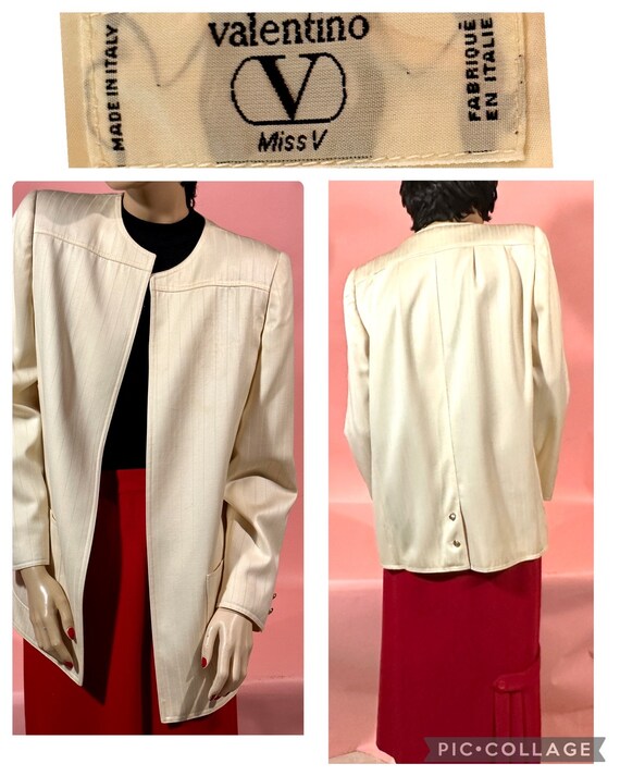 1980’s!!! Amazing Vintage VALENTINO MISS V Jacket Bl… - Gem