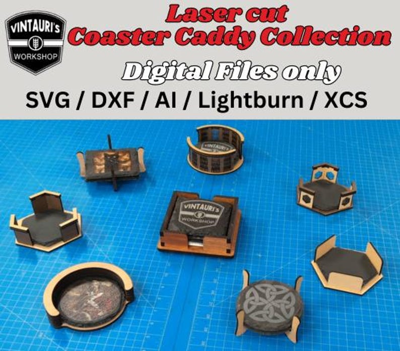 Digital Files - Coaster Caddy Collection - Etsy