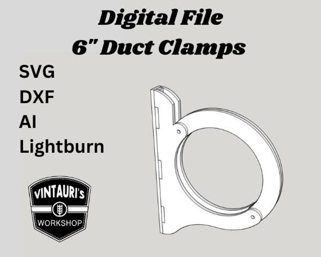 Six-inch Round Duct Brackets - Laser-ready File for 1/4" or 6mm ...