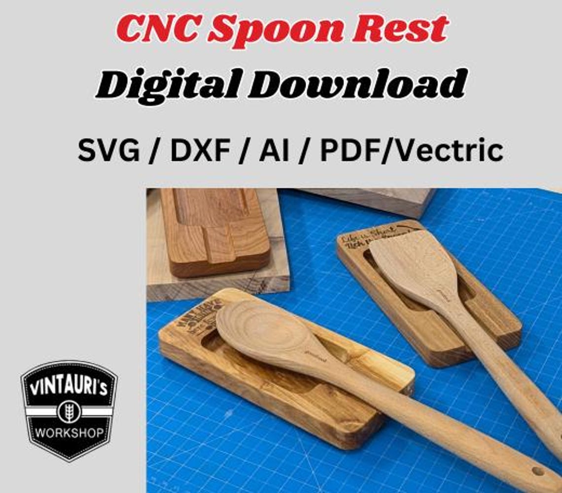 CNC Spoon Rest - Digital Files - Etsy