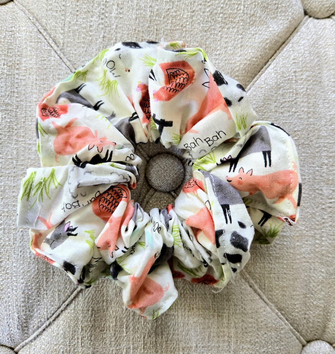 Farm Animal Scrunchie Cute & Handmade With Love - Etsy