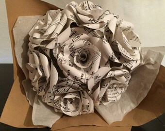 Music Paper Flowers | Etsy