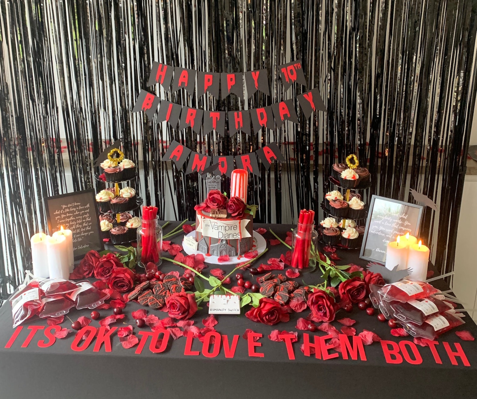 Vampire Diaries Themed Birthday Banner Vampire Diaries Party - Etsy UK