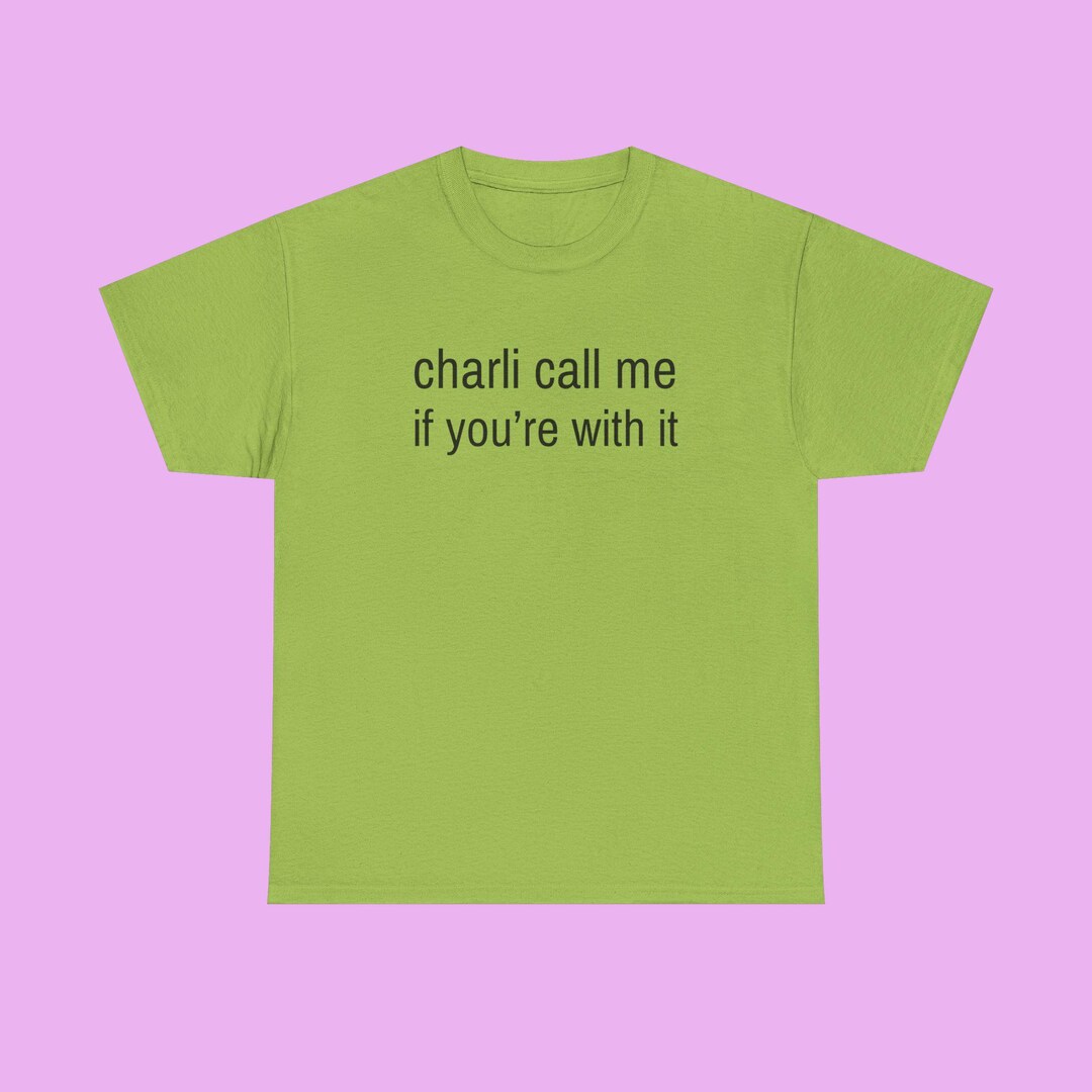 Charli Call Me Tee - Billie Tour Merch - Billie T-shirts - Billie Tour ...