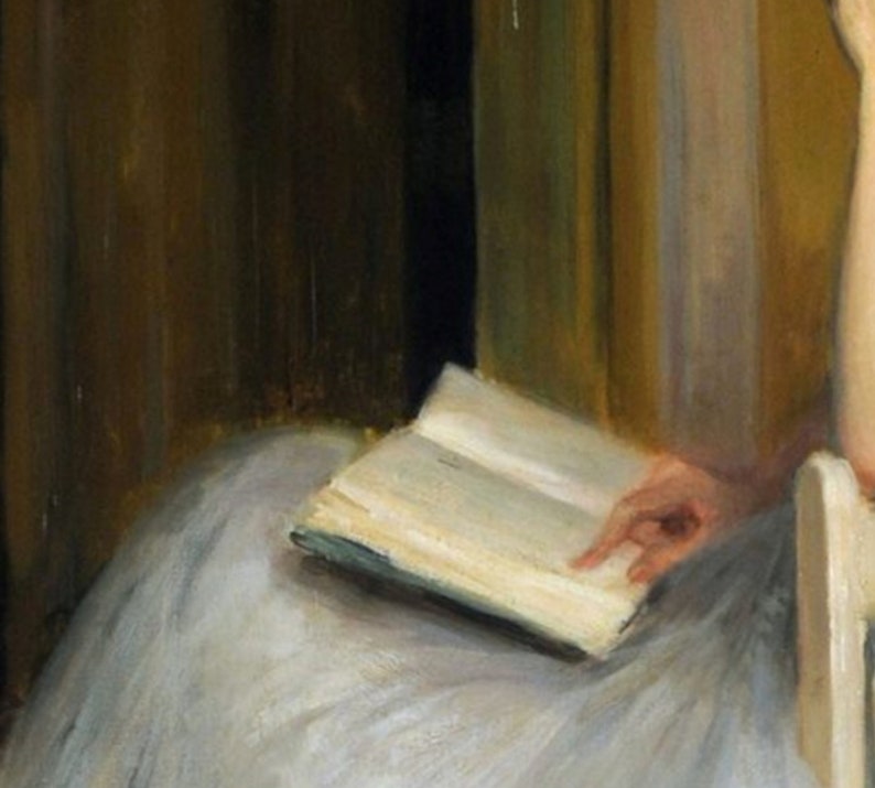 The Reader Instant Digital Download Vintage Antique Oil - Etsy