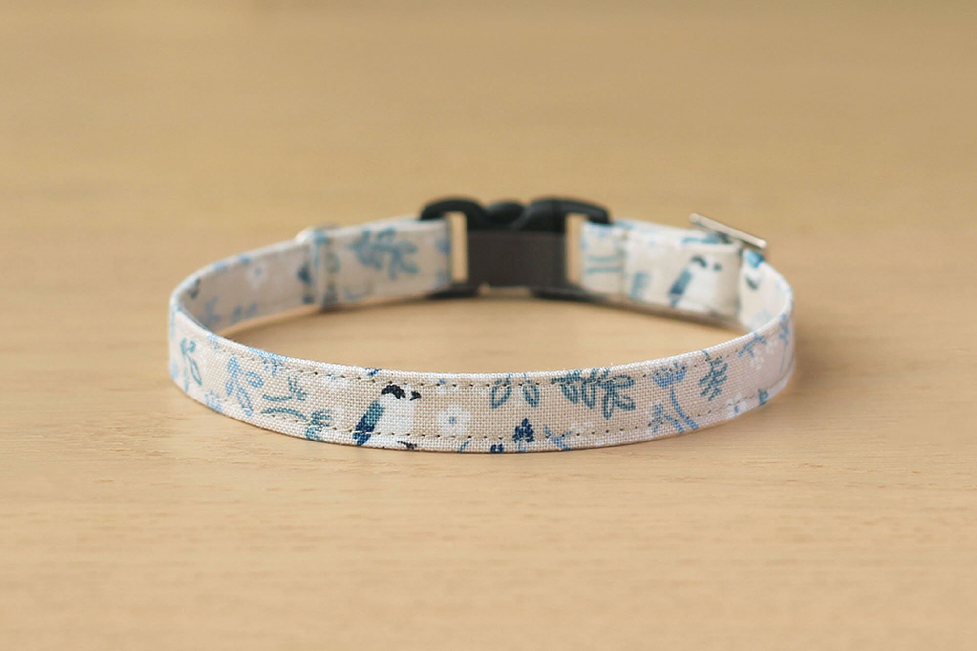 Beige Little Bird Cat Collar – Nature Forest Kitten Collar With Safety ...