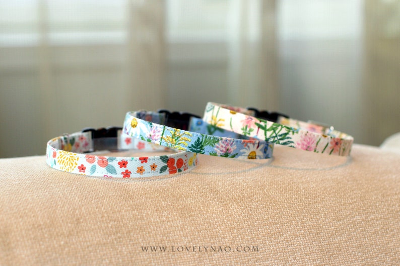 Wildflowers Cat Collar Pink / Rifle Paper Co® Cat Collar - Etsy