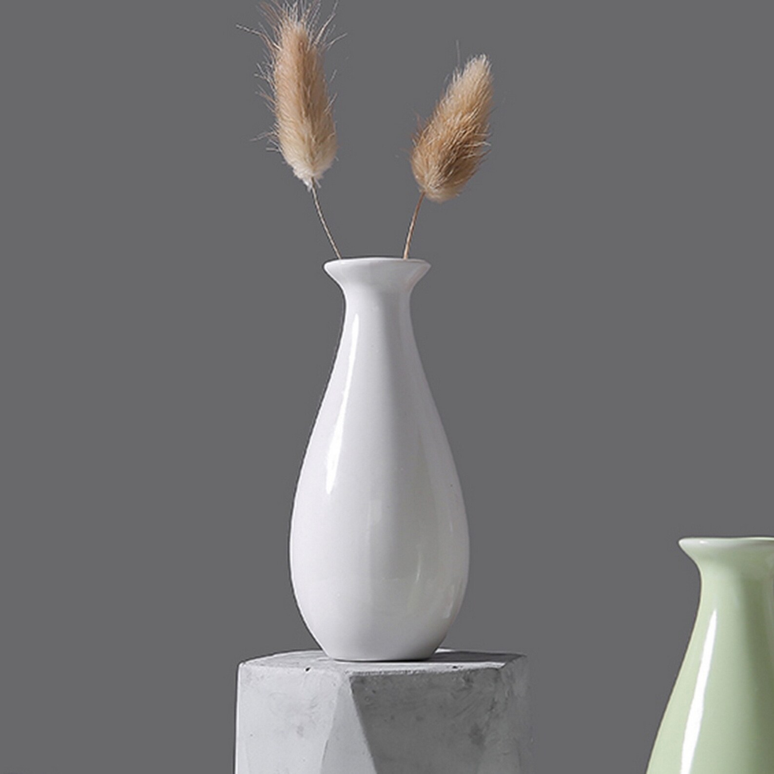 White Mini Ceramic Bud Vase Furnishing Cute Centerpieces Small - Etsy