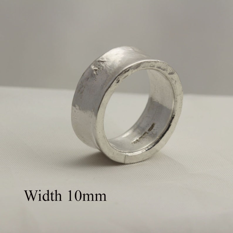 Heavy Silver Band-solid Silver-reticulated Finish-large Heavy - Etsy UK