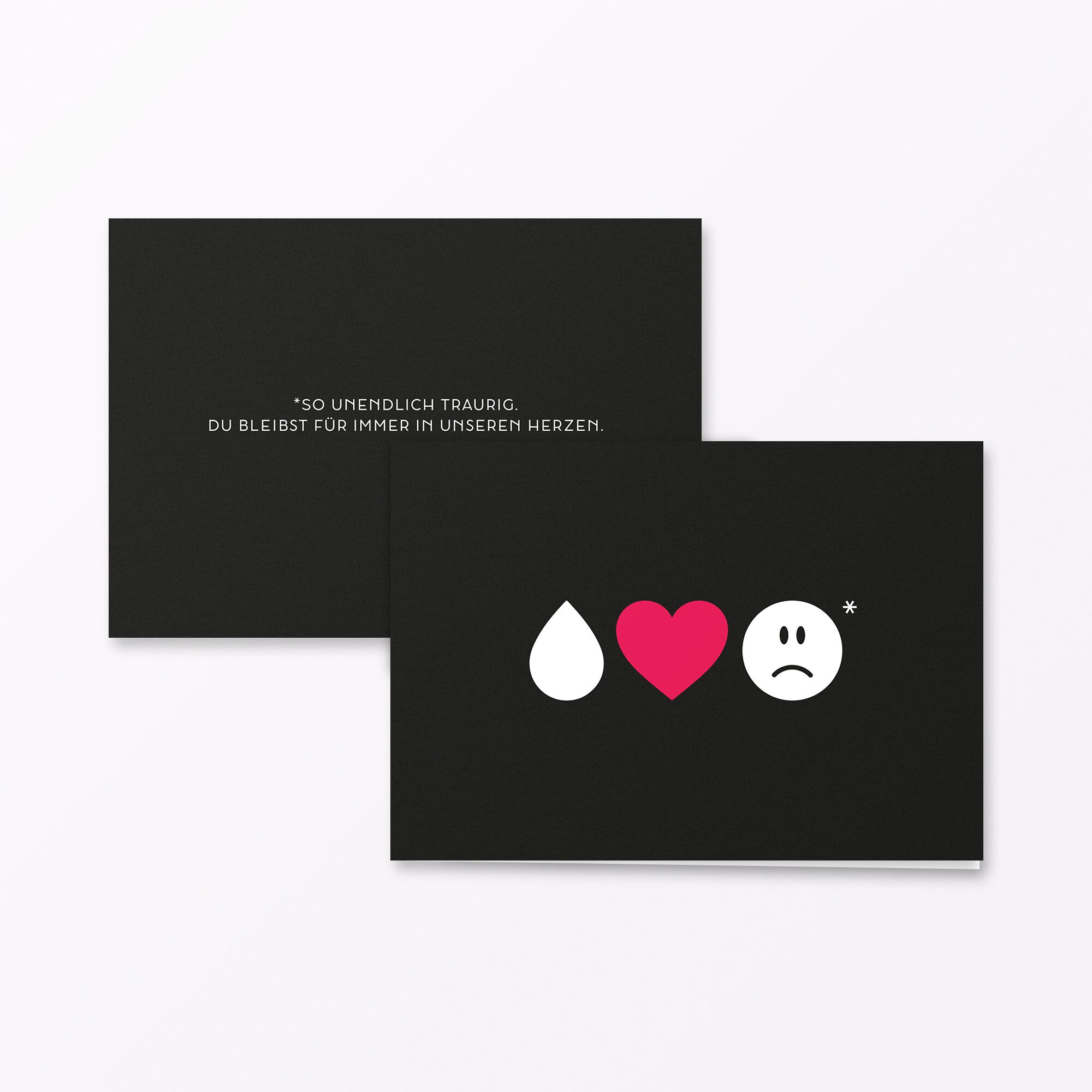 Mourning Card "infinitely Sad Emoji" Folding Card A6 Across Incl ...