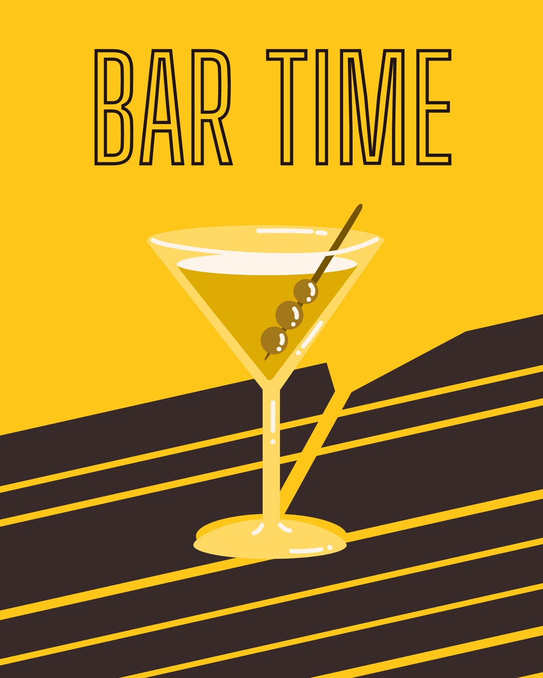 Cheers to Happy Hour Get Your Perfect Bar Time Graphic Art on Etsy in ...