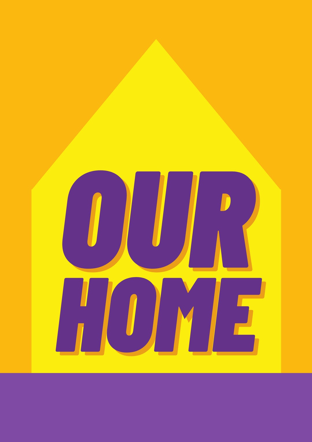 Our Home Printable Poster House Graphic in Multiple Colours Digital ...