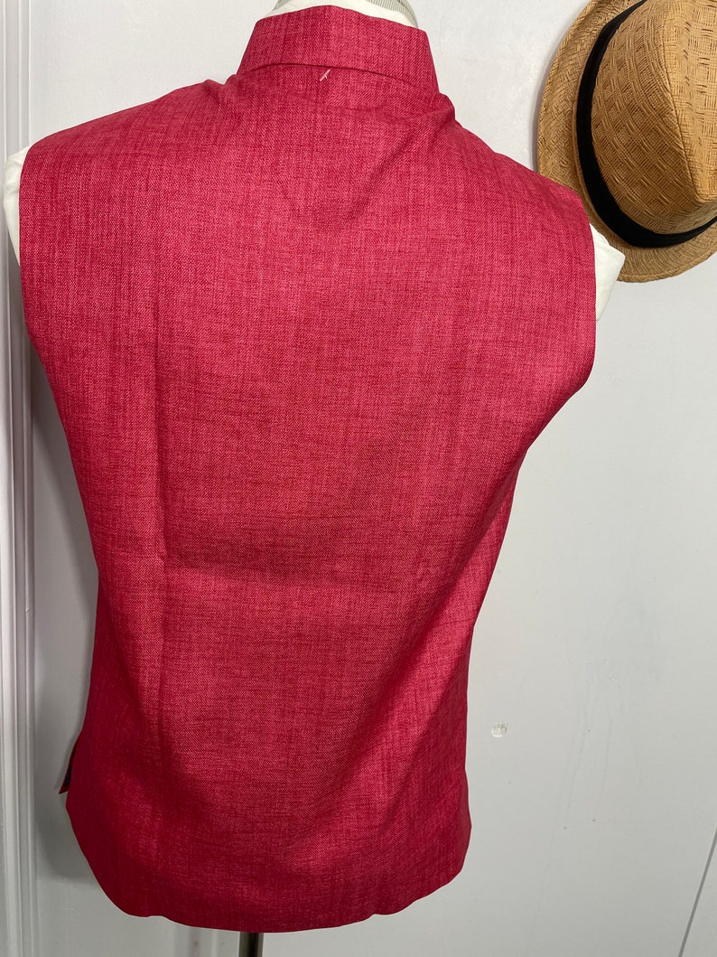 Rare / One of Its Kind /vintage Asymmetric Red Colored Vest Waistcoat ...