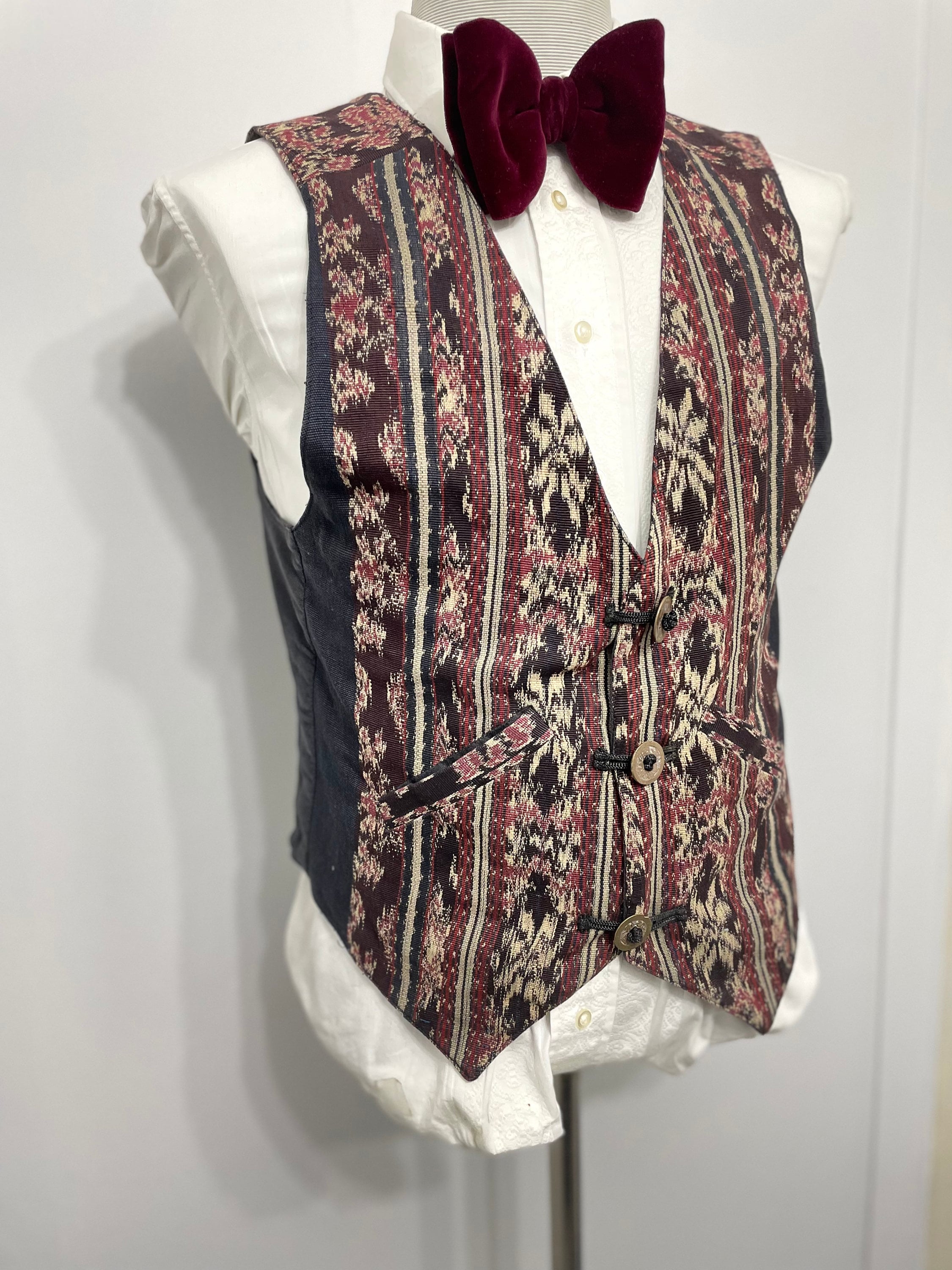 Rare Vintage Edwardian Colourful Ultra Blend Vest Waistcoat Men's Size ...