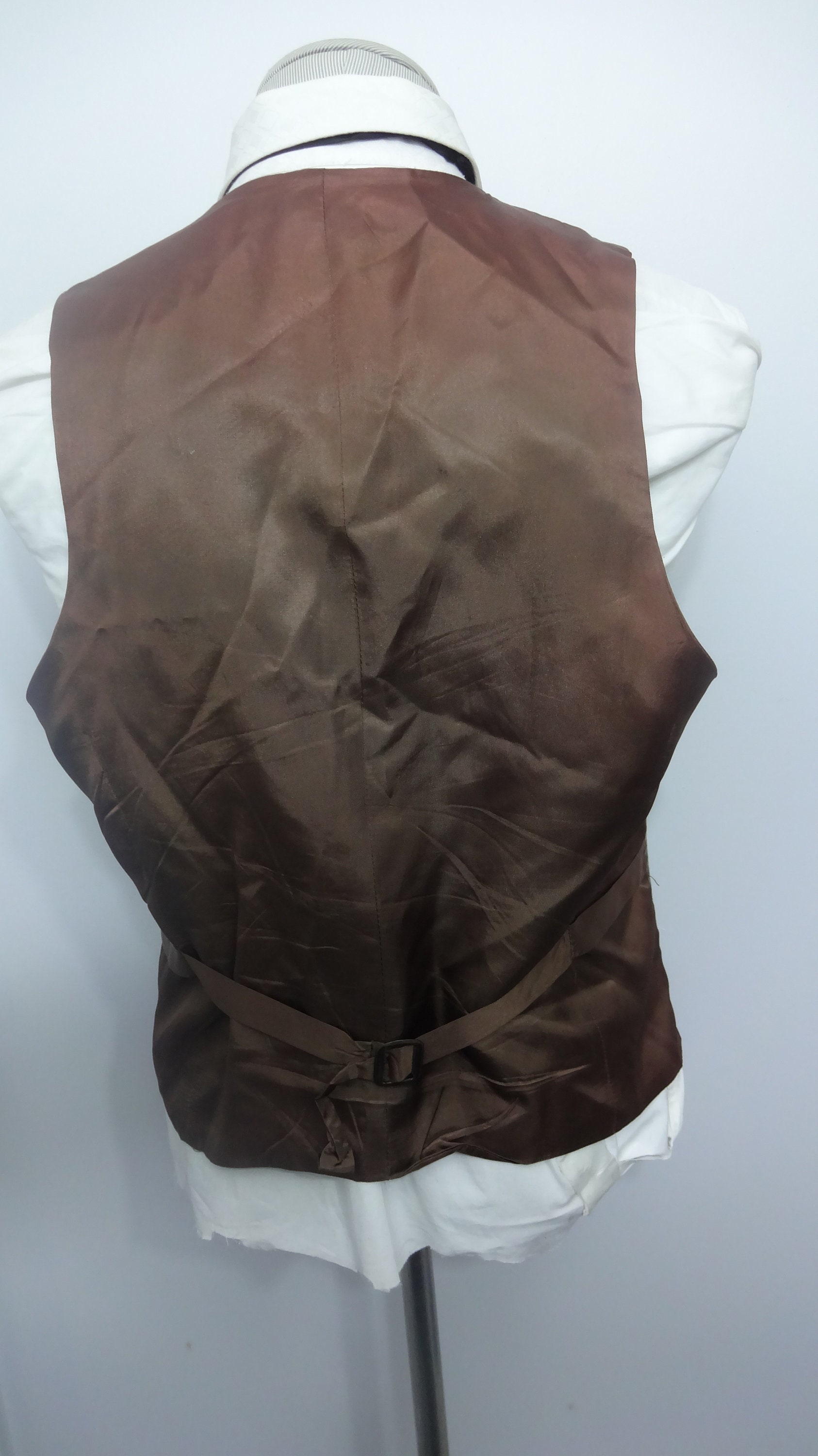 1970s Edwardian Olive Green Wool and Cashmere Checkers Vest Waistcoat ...