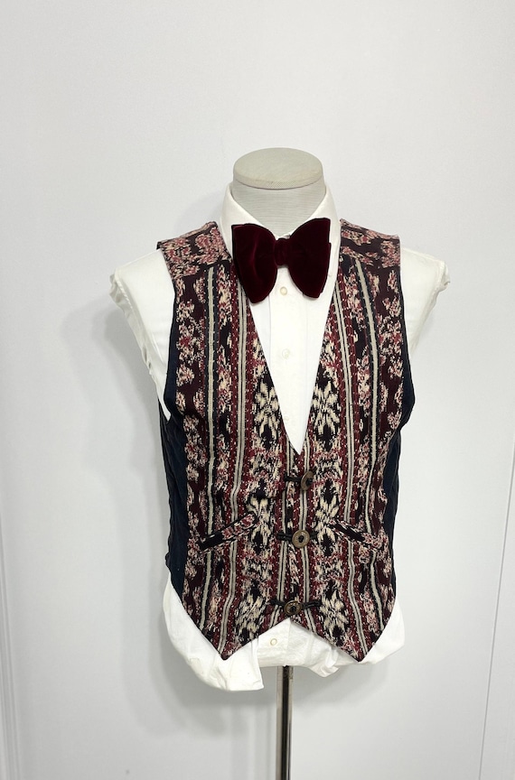 Rare Vintage Edwardian Colourful Ultra Blend Vest Wai… - Gem
