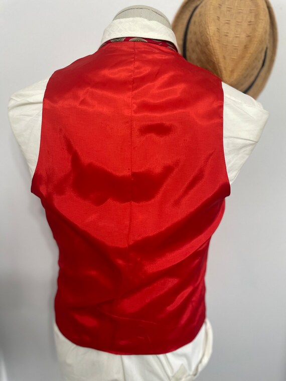 Rare / One of its kind /Vintage Wool Red colored Vest… - Gem