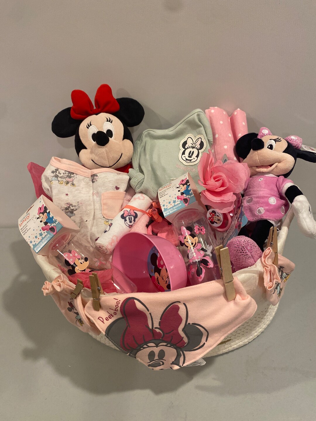 Minnie Mouse Basket Filled With All Themed Goodies Any Disney - Etsy