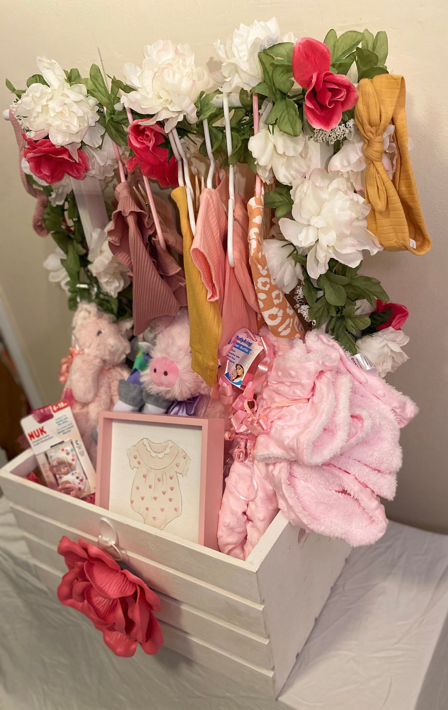Baby Girl White Crate Closet Decorated & Filled With - Etsy