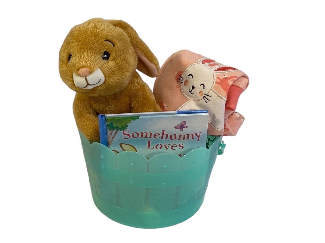 Baby Girl First Easter Basket, First Easter Filled Pail, Personalized ...