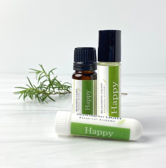 Happy essential oil blends for stress relief and anxiety | Etsy