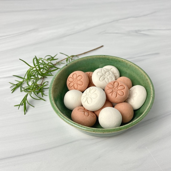 Clay Essential Oil Diffuser Stones: Terra Cotta & White the | Etsy