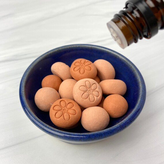 Clay Essential Oil Diffuser Stones: Terra Cotta Mix the | Etsy