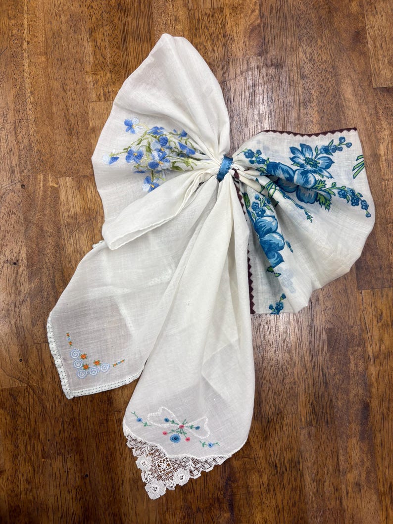 Vintage Hanky Bows - Etsy