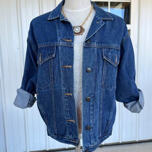 Vintage Needlework Back Denim Jacket - Etsy