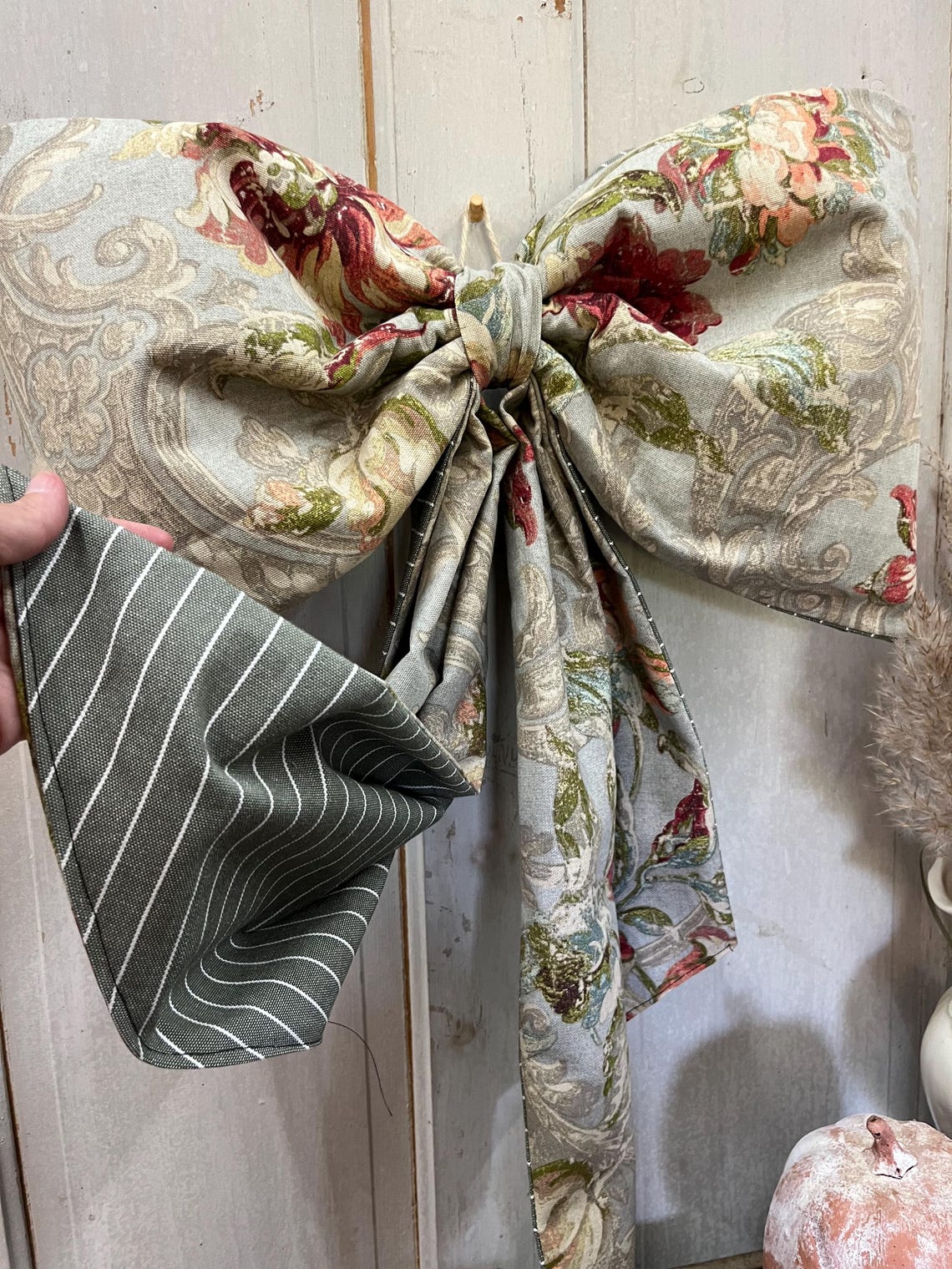 Large Handcrafted Bow for Front Door - Etsy