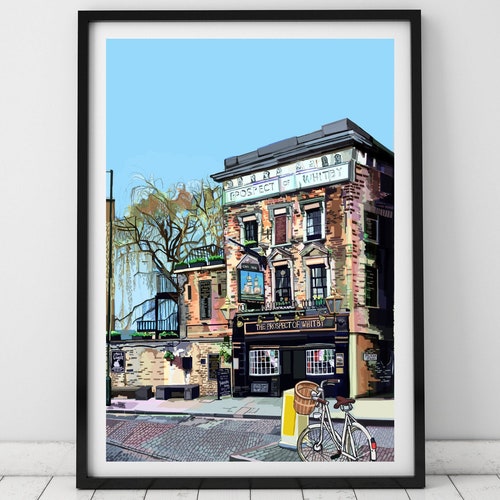 Prospect of Whitby Pub Wapping London Illustration Art Print - Etsy