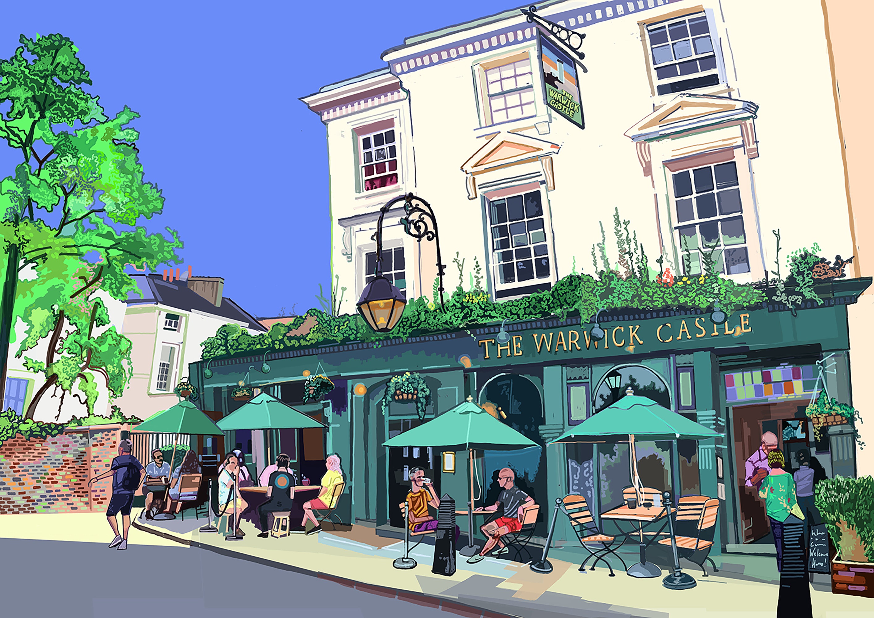 The Warwick Castle Little Venice Maida Vale West London Art | Etsy