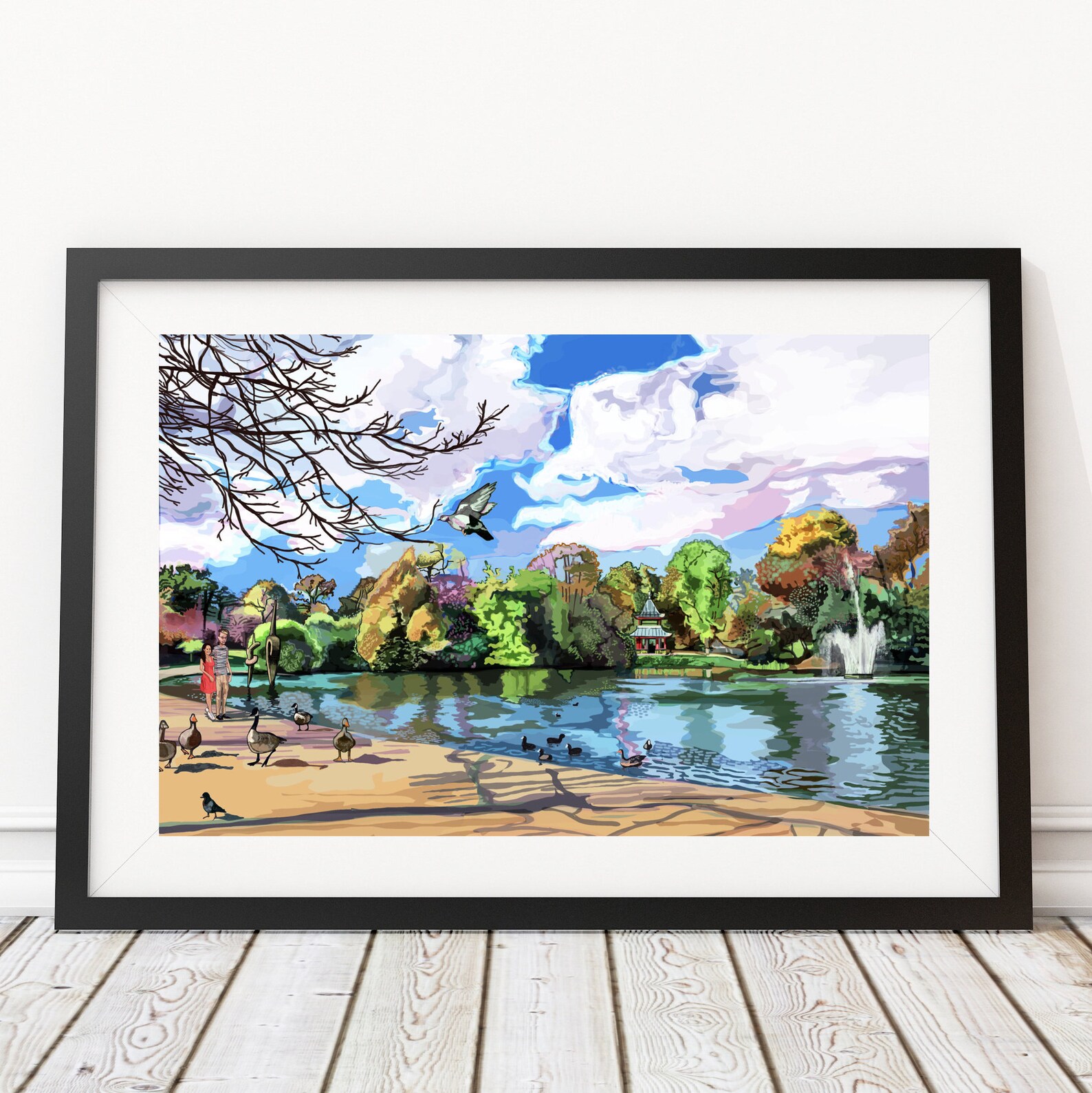 Victoria Park Lake East London Art Print - Etsy