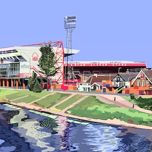 The City Ground, Nottingham Forest FC Stadium Illustration Art Print - Etsy