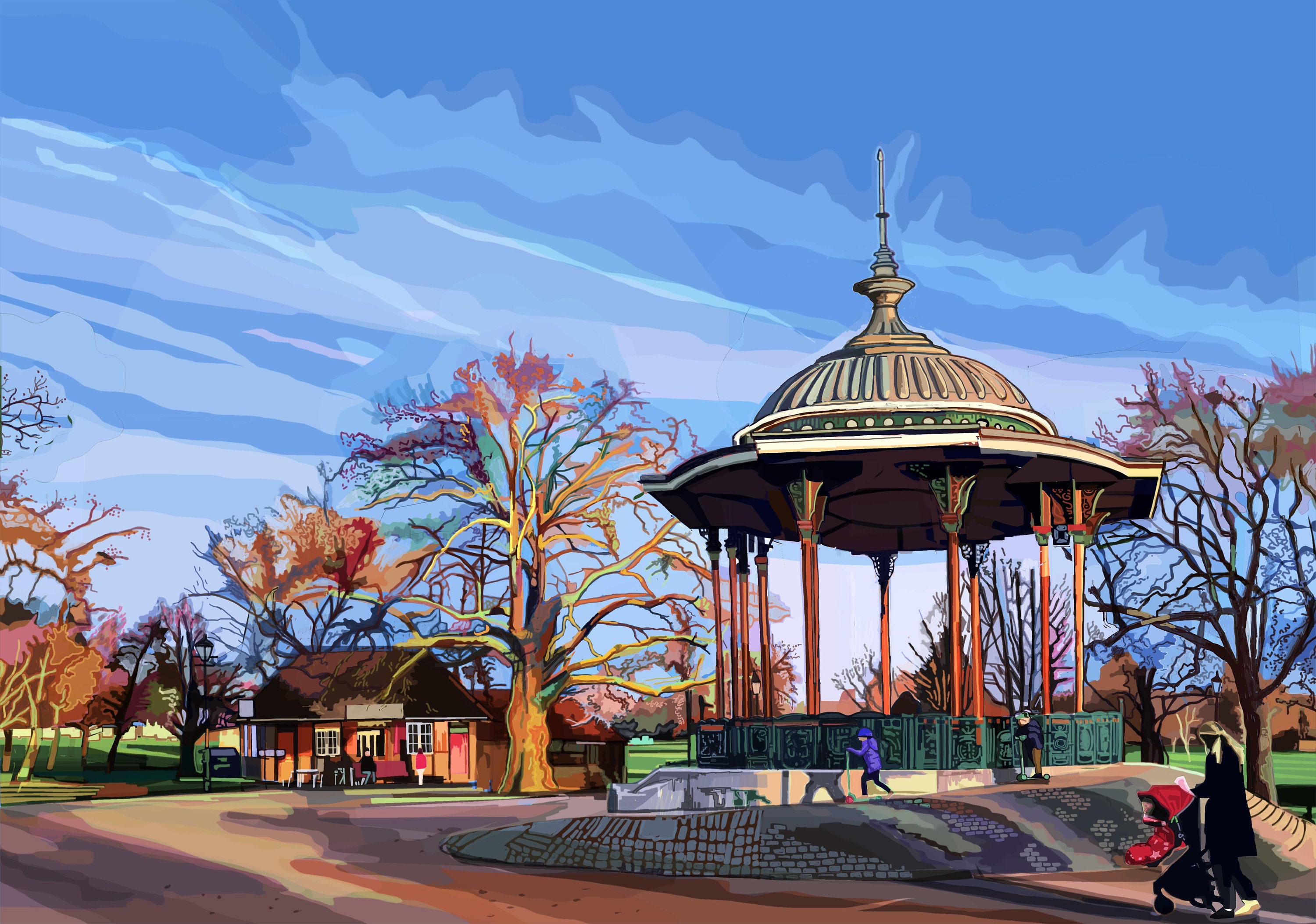 The Bandstand Clapham Common South London Art Print - Etsy