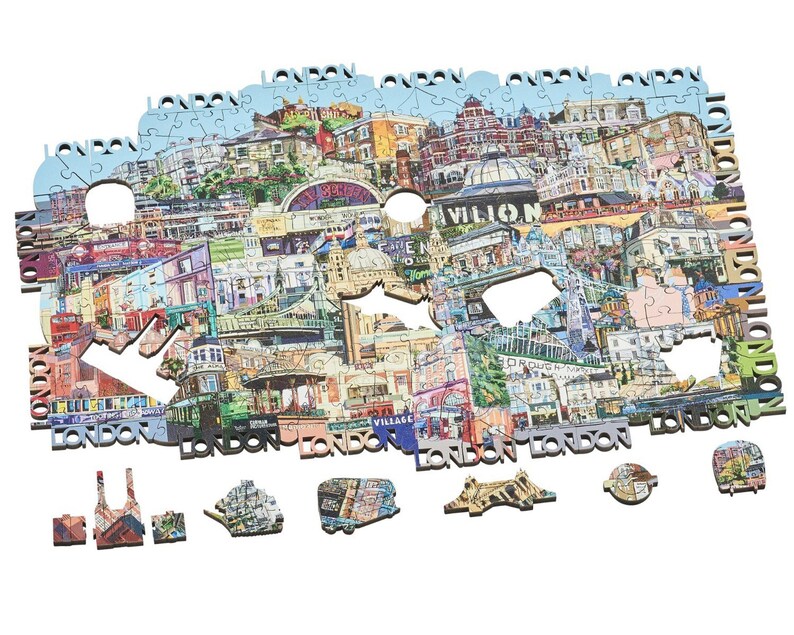 London Map Wooden Jigsaw Puzzle - Etsy