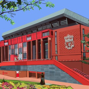 Anfield, Liverpool Stadium, Football Illustration Art Print - Etsy