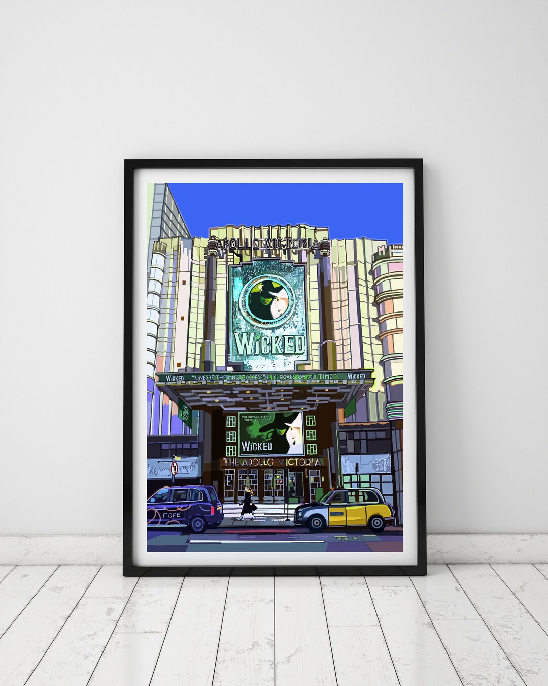 Wicked the Musical, Apollo Theatre Illustration Art Print - Etsy