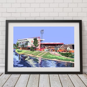 The City Ground, Nottingham Forest FC Stadium Illustration Art Print - Etsy