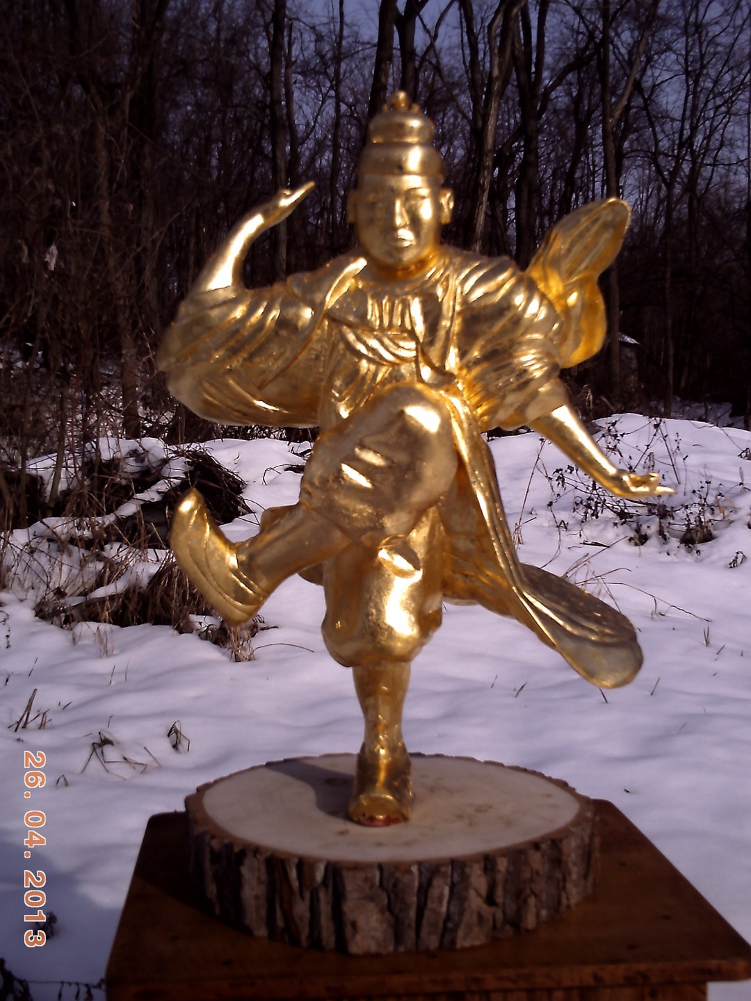 23 Karat Gold Leaf Busaganashi Wood Sculpture - Etsy