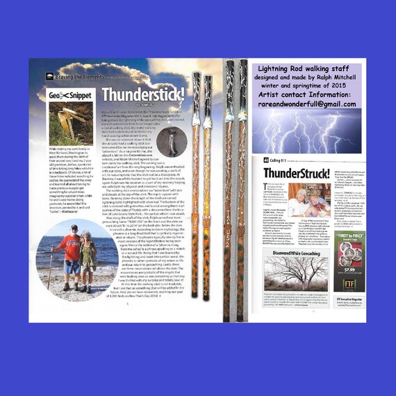 Lightning Rod Walking Staff | Etsy