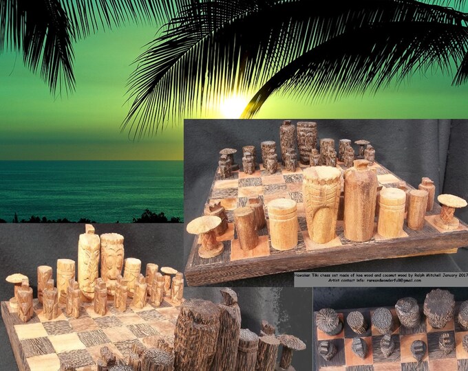 Hawaiian Tiki Theme Chess Board - Etsy